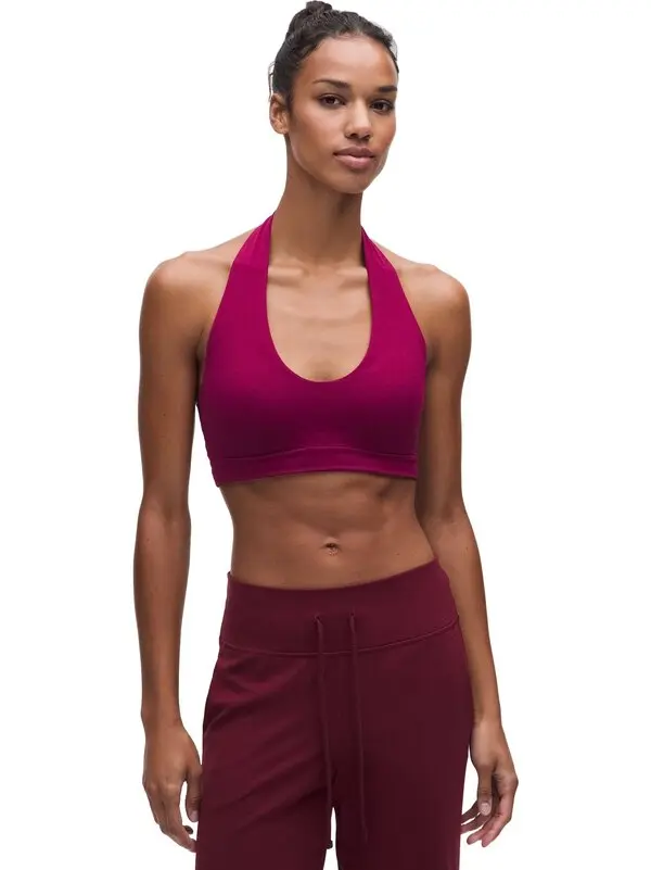 Lululemon Focuser Halter Bra - Raspberry Rave