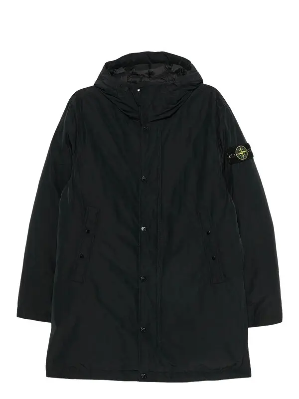 Stone Island Long Padded Parka - Black