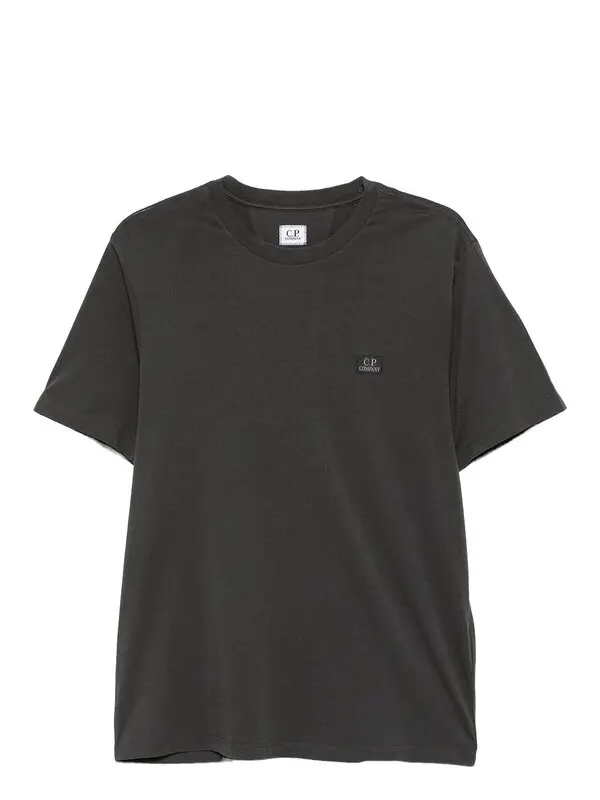 C.P. COMPANY T-shirt 30/1 In Jersey With Patch Logo - Black