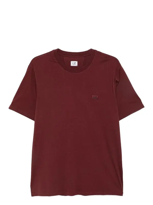 C.P. COMPANY T-shirt 30/1 In Jersey With Patch Logo - Red