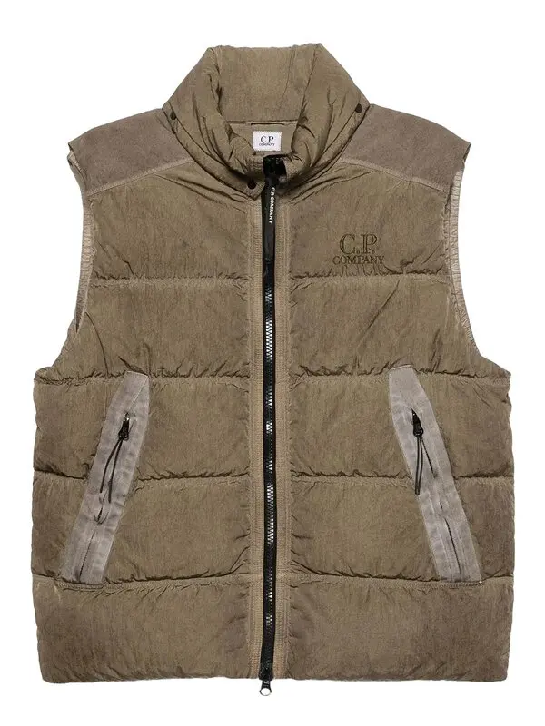C.P. COMPANY Padded Gilet Eco-chrome R - Brown
