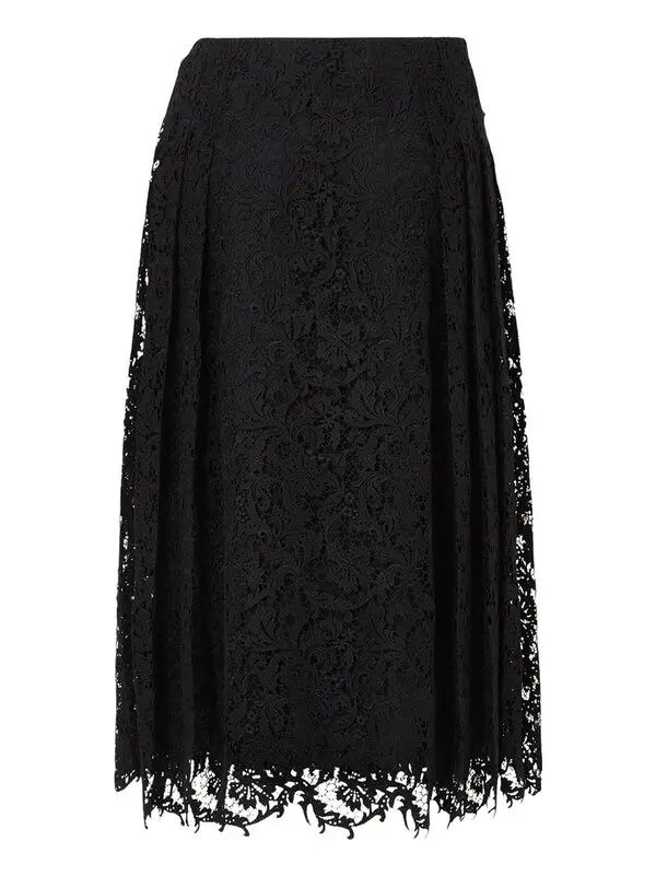Fendi Lace Macramé Skirt - Black