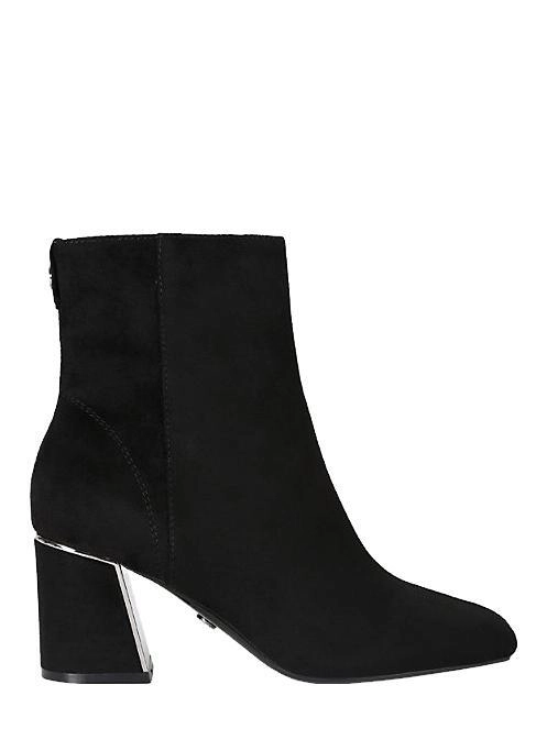 Carvela Larino Faux Suede Ankle Boots With Block Heel - Black