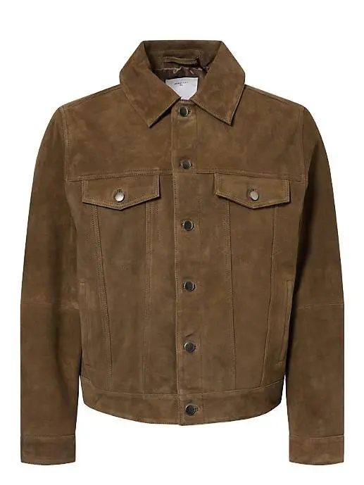 PERCIVAL Leather Jacket - Olive