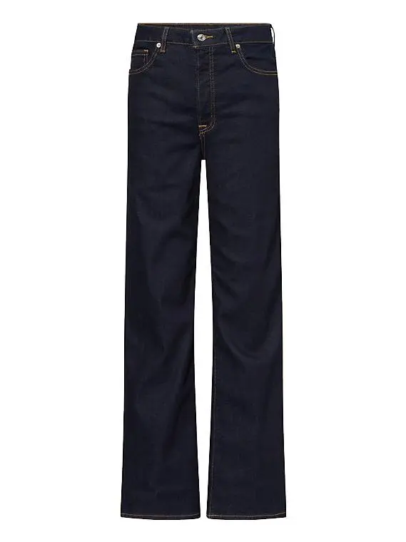 Good American Straight-leg Stretch Denim Jeans - Rinse