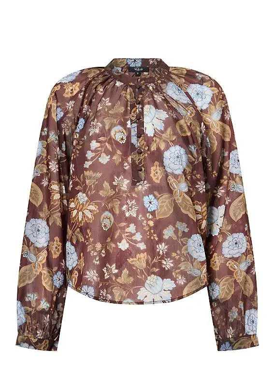 Rails Tali Sheer Floral Printed Blouse - Willow
