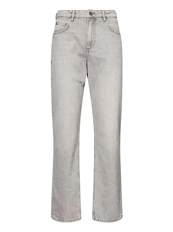 VINGT QUATRE Mid-rise Straight-leg Denim Jeans - Cool Grey