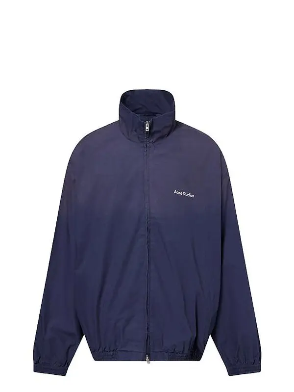 Acne Studios Olando Logo-print Cotton Track Jacket - Navy