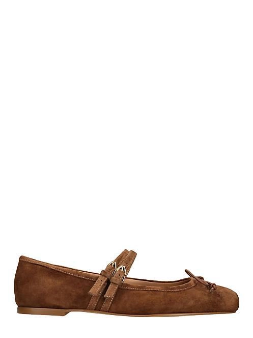 Dolce Vita Suede Mary Jane Ballet Flats - Brown