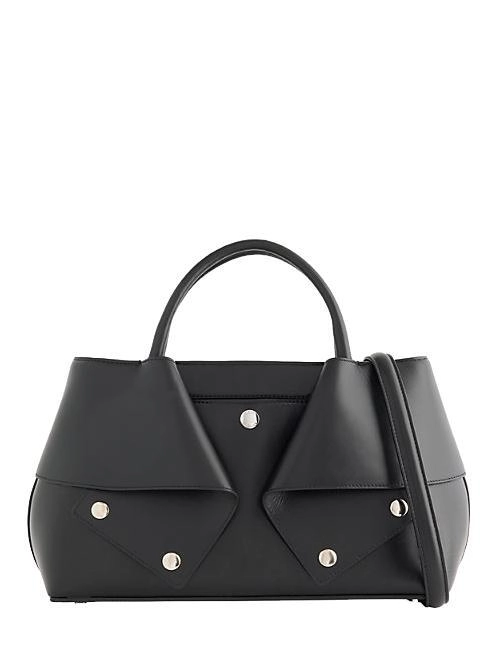 TOTEME Mercer Small Leather Tote Bag - Black/red