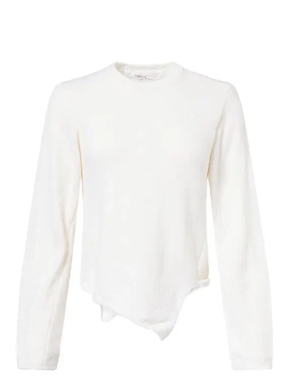 Comme Des Garçons Asymmetric Knit Jumper - Off-white