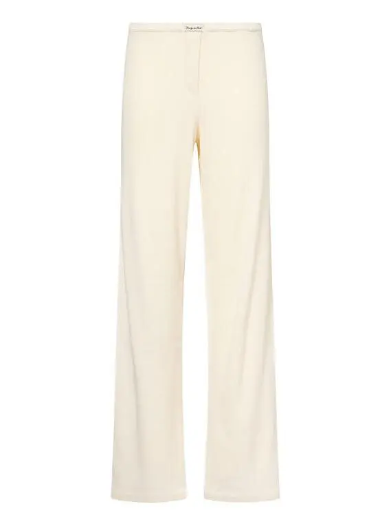 SPORTY & RICH Ribbed Jersey Trousers - Ecru