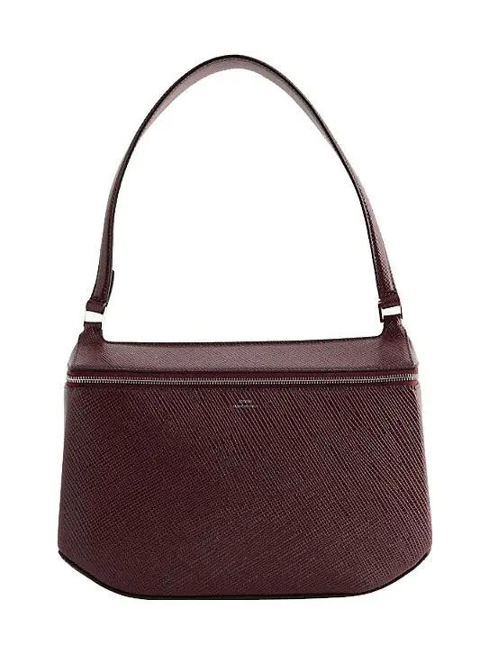 TOTEME Clip Leather Shoulder Bag - Cherry