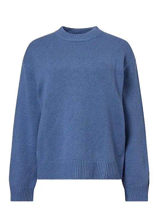 Rails Round Neck Wool, Cotton, And Cashmere Jumper - Atlantic