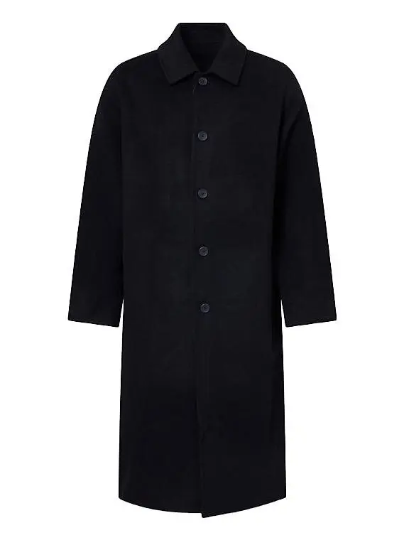 PERCIVAL Wool Slip-pocket Coat - Navy