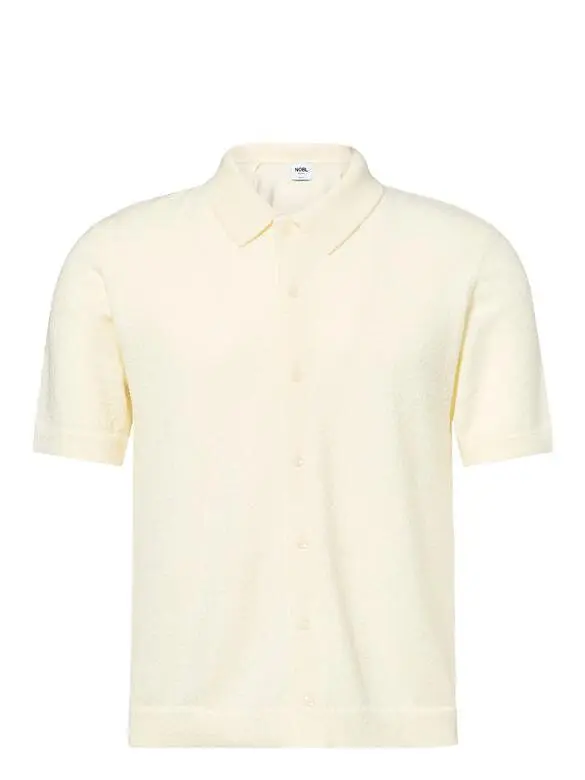 NOBL Warner Short-sleeve Knitted Shirt - Cream