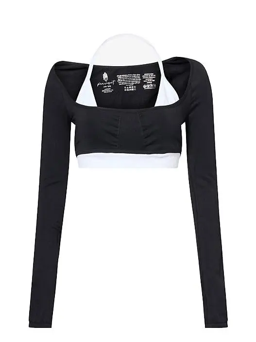 Free People Good Karma Ultra Crop Top - Black