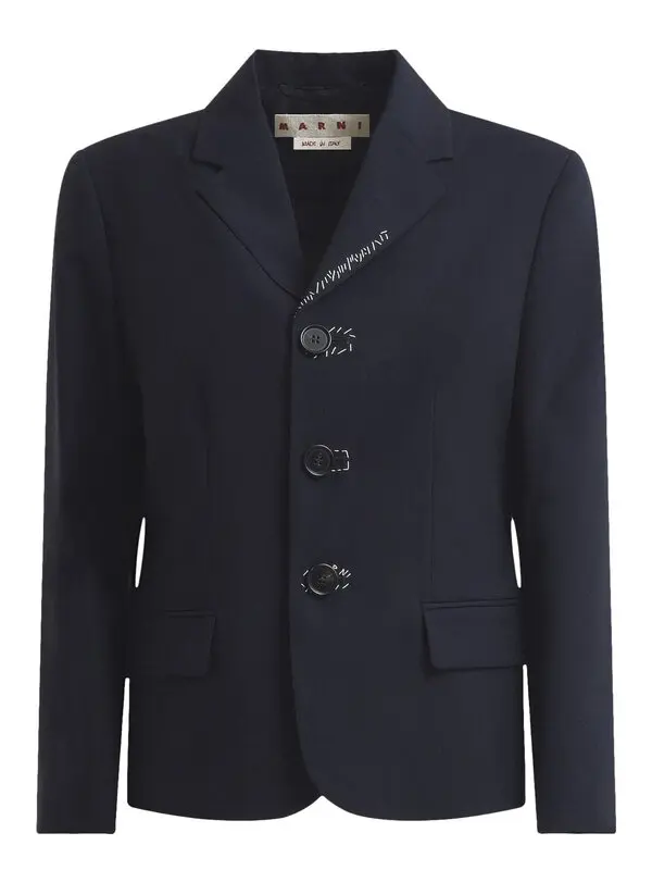 Marni Tropical Wool Jacket - Blue