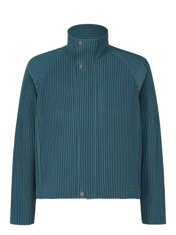 Issey Miyake Pleated Blouson - Blue