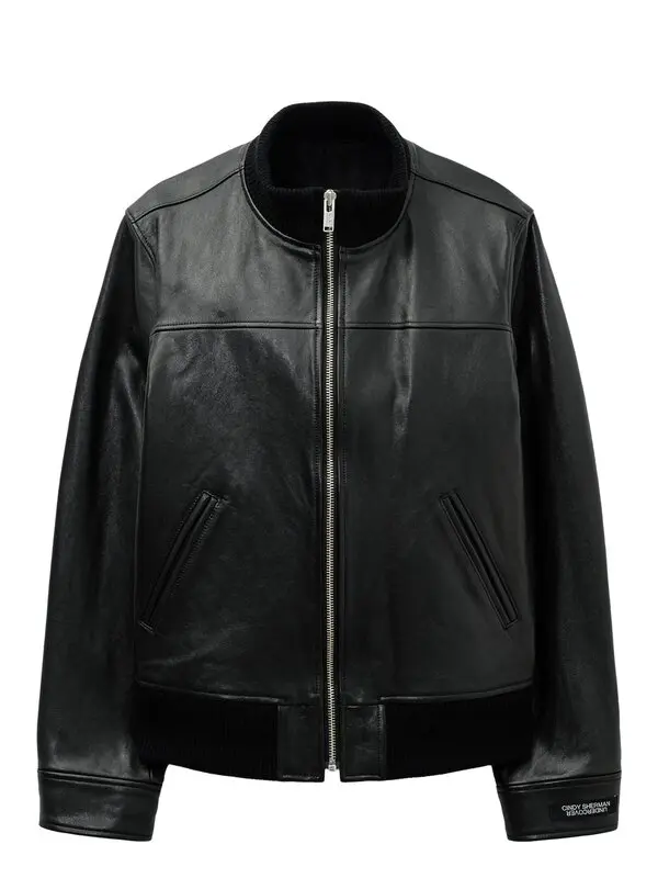 Undercover Zip Up Leather Blouson - Black
