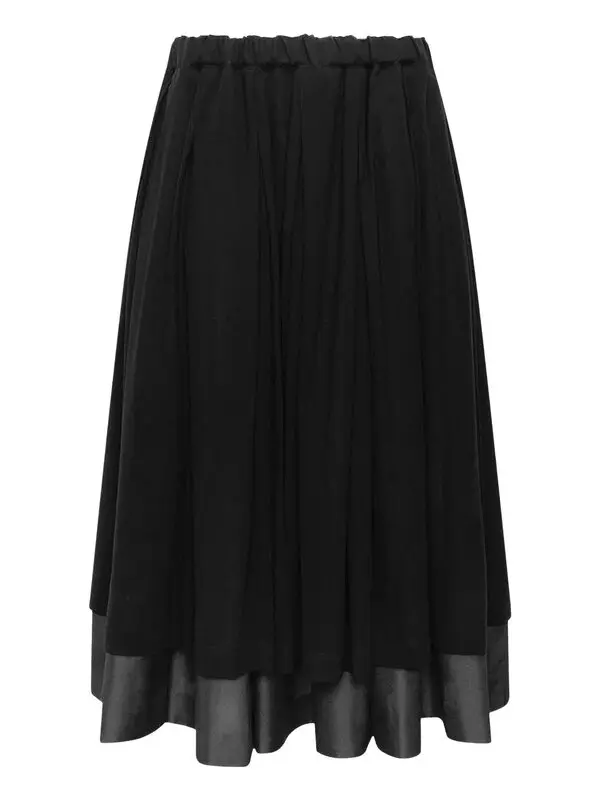 Comme Des Garçons Layered Hem Skirt - Black