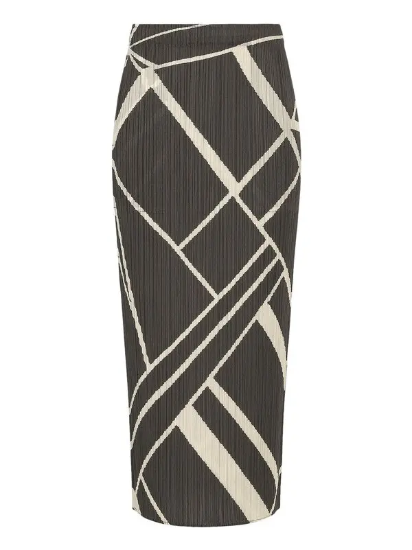Issey Miyake Fold Line Skirt - Grey