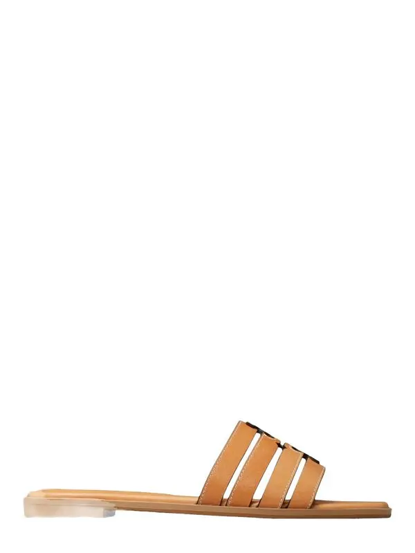 Tory Burch Ines Cage Slide Sandals - Tan