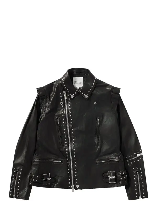 COMME DES GARÇONS NOIR Studded Biker Jacket - Black