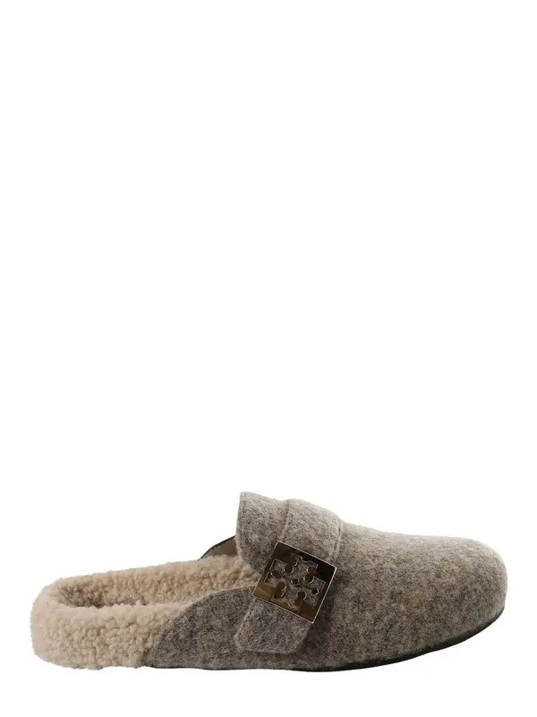 Tory Burch Shearling Mule - Tan