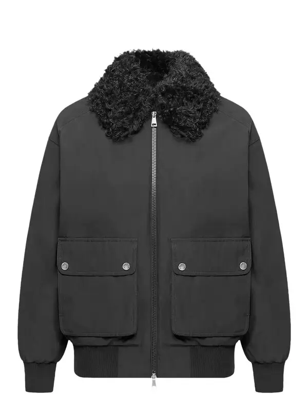 Moncler Fur Collar Bomber Jacket - Black