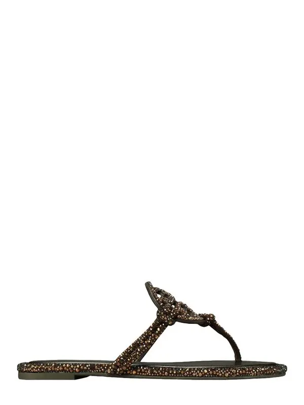 Tory Burch Miller Knotted Crystal Sandal - Tan