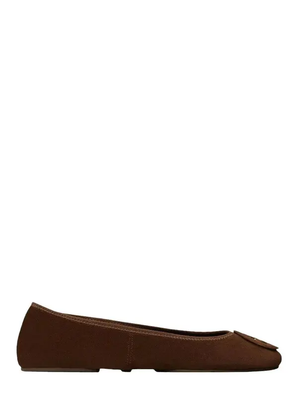 Tory Burch Reva Travel Ballet Flats - Tan