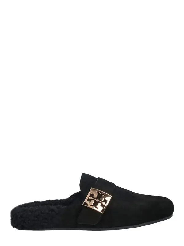 Tory Burch Shearling Mule - Black