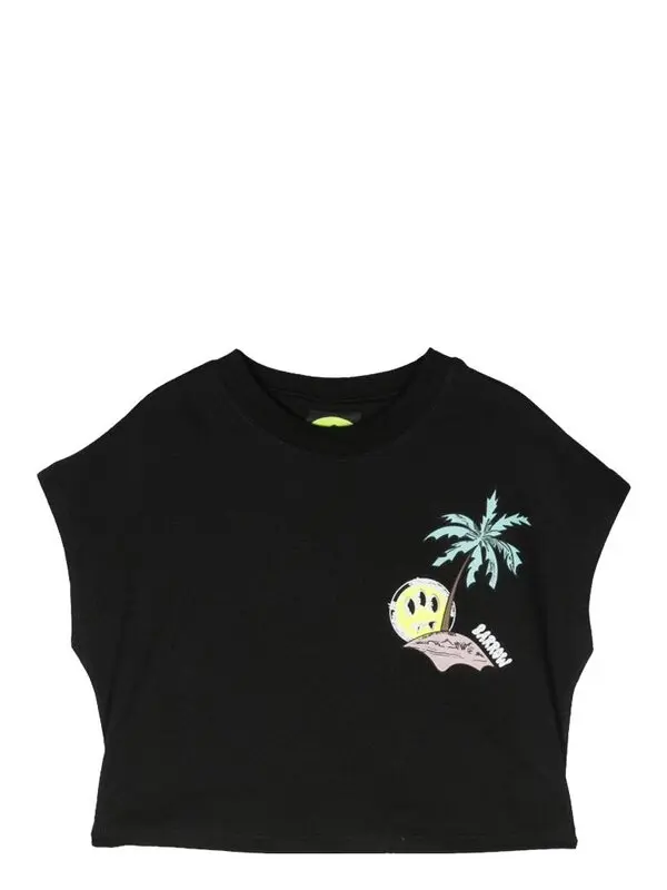 BARROW Mini Cropped T-shirt - Black
