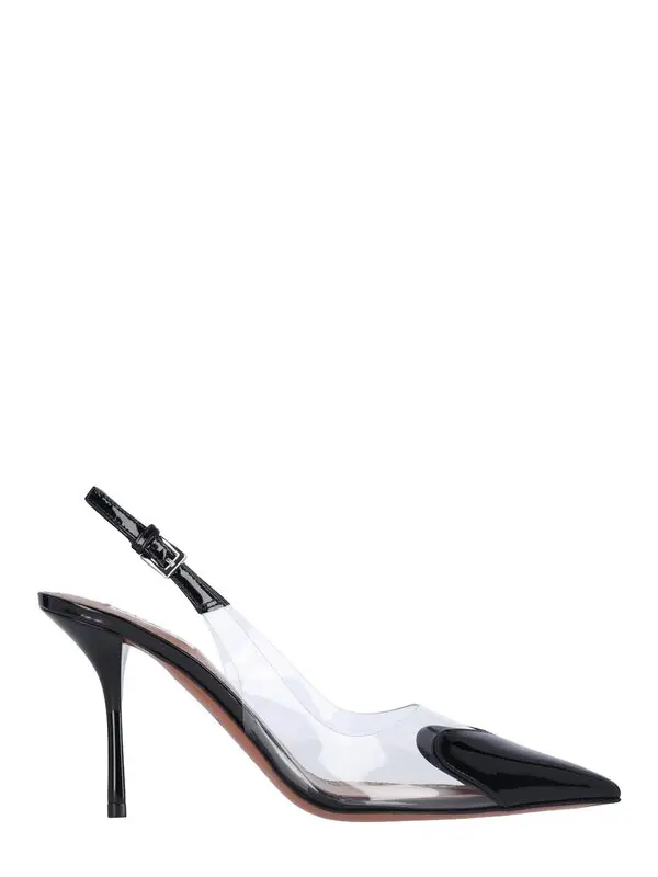 Alaïa Leather And Transparent Slingback Pumps - Black