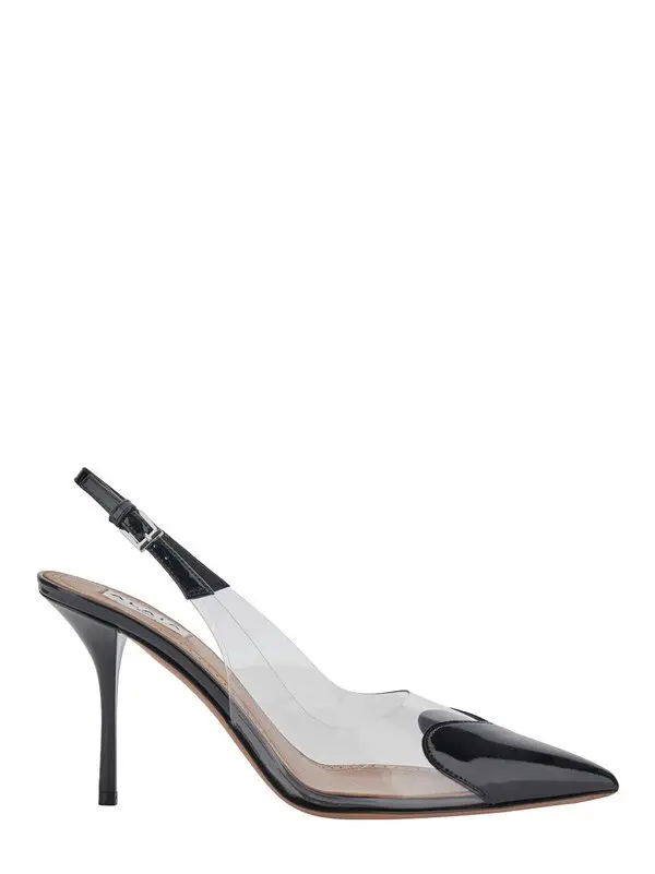 Alaïa Leather And Transparent Slingback Pumps - Black