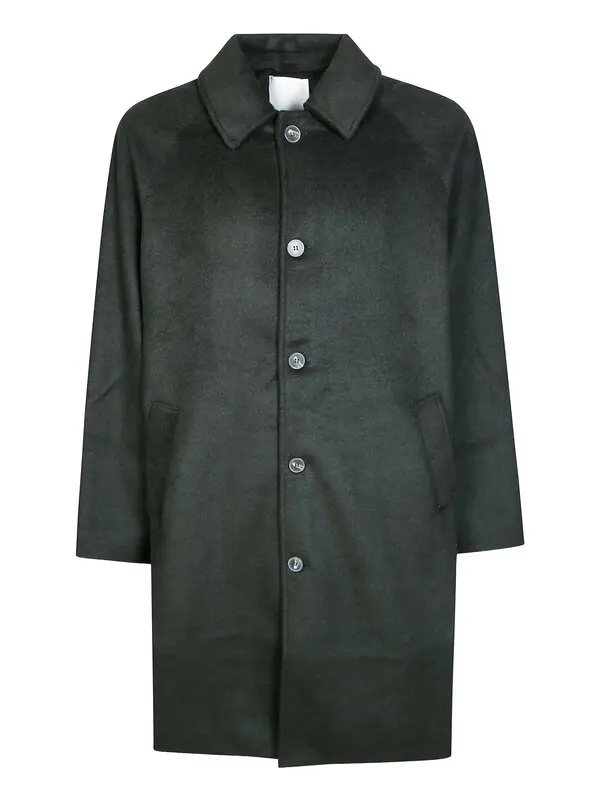 WOC Wool-blend Collared Jacket - Verde