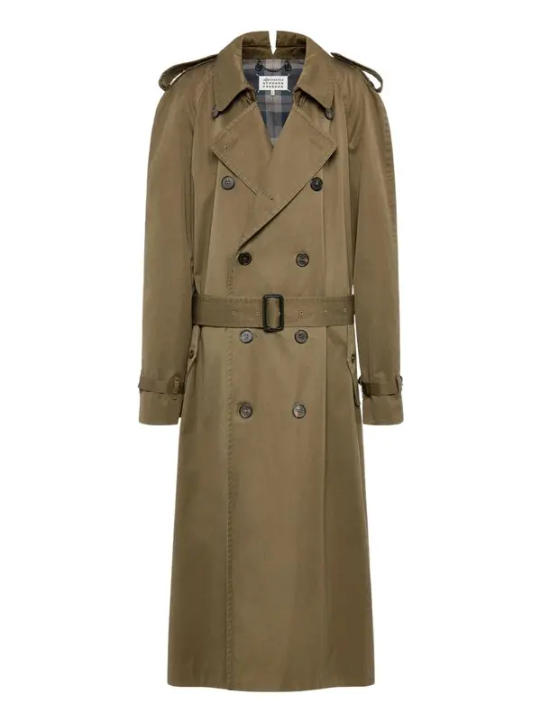 MAISON MARGIELA Cotton Trench Coat - Green