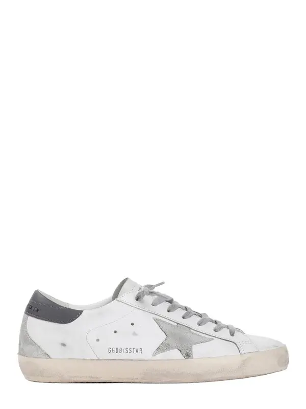 GOLDEN GOOSE Leather Sneakers With Star Logo Stamping And Distressed Finish - White