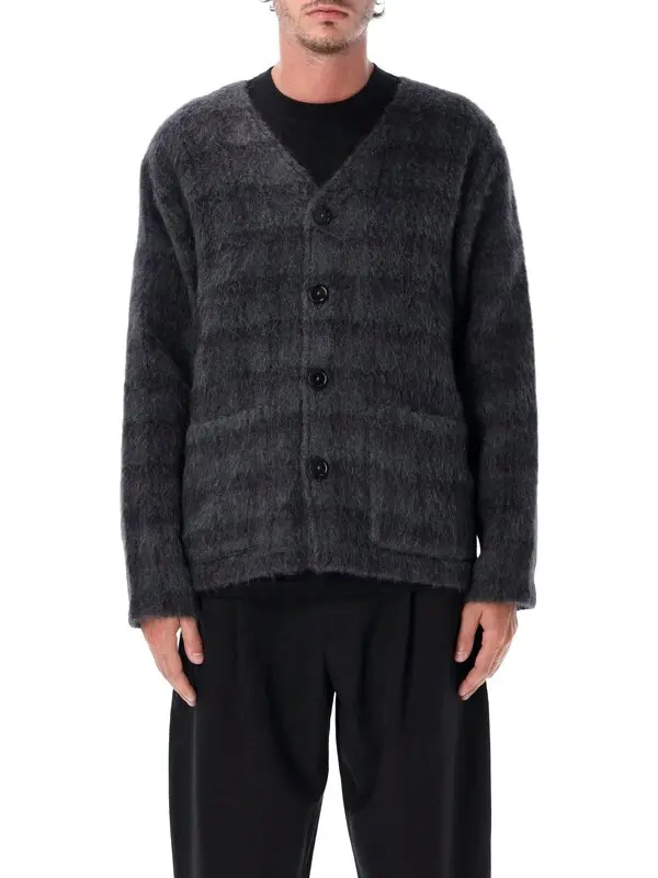 Our Legacy Fuzzy Knit V-neck Cardigan - Grigio
