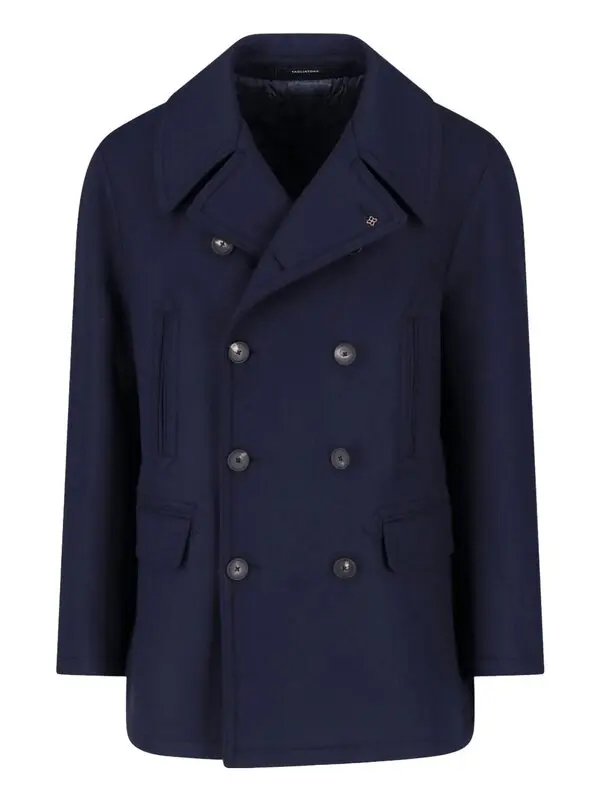Tagliatore Double-breasted Wool Coat - Blue