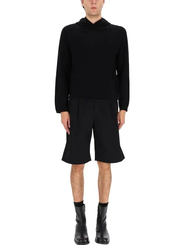 Our Legacy Merino Wool Hooded Sweater - Black