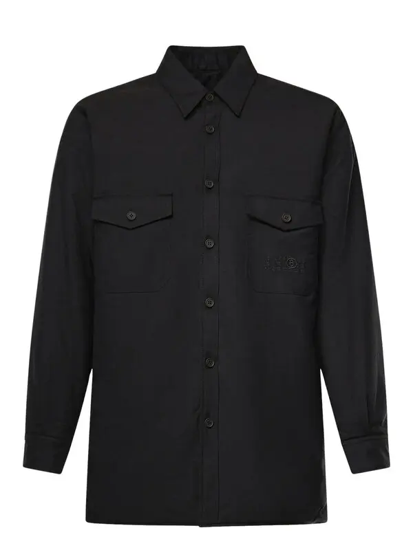 MAISON MARGIELA Overshirt Jacket With Chest Pockets - Black