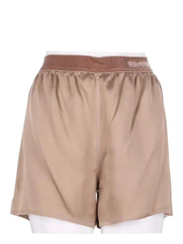 TOM FORD Silk Shorts - Nude