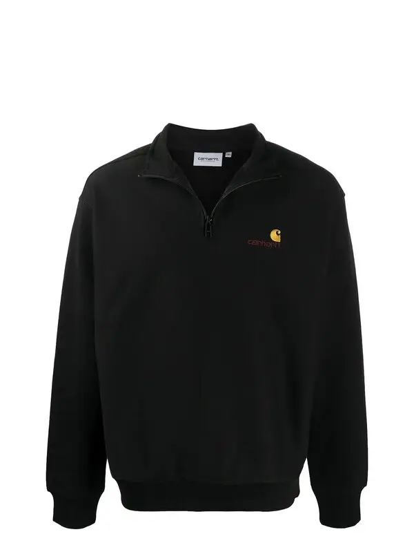 Carhartt Work In Progress Half Zip Classic Sweatshirt For - Black