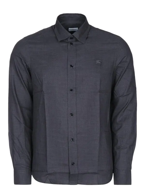 Burberry Robert Check Cotton Shirt - Stormgrey