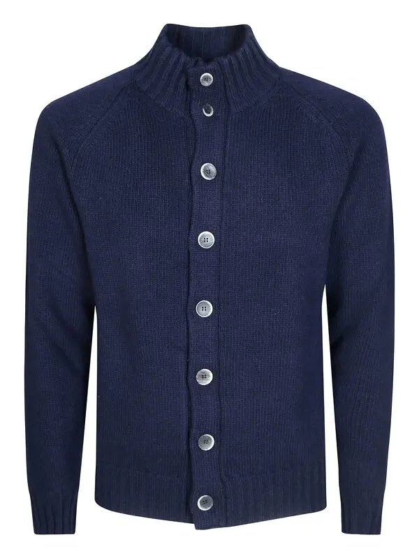 Altea Button-detail Knit Jacket Sweater - Grigio