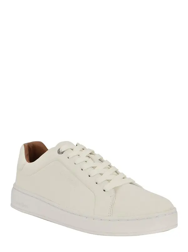 Calvin Klein Low Top Sneakers With Logo Detailing - White