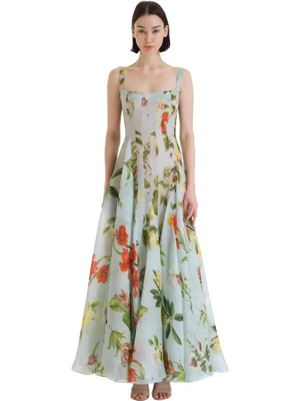 Oscar De La Renta Mixed-floral Silk Gown - One-color
