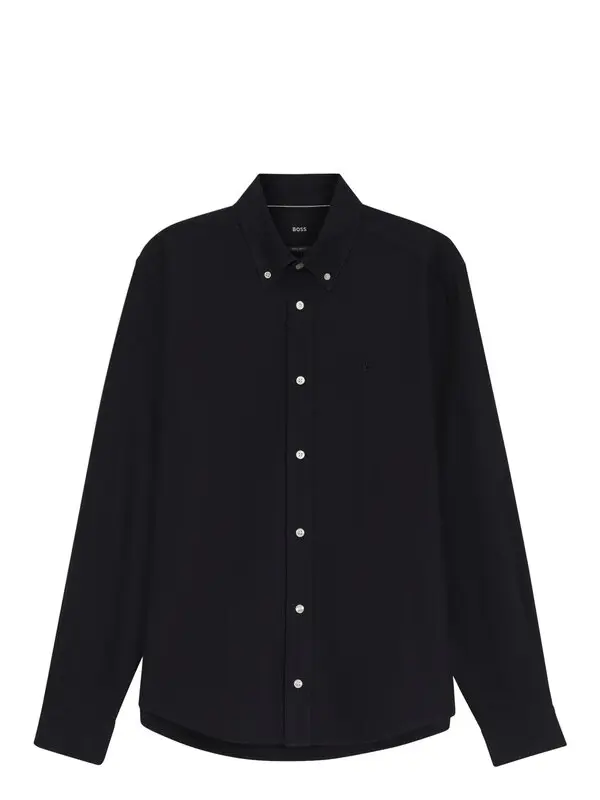 BOSS Regular-fit Button-down Shirt In Oxford Cotton - Dark Blue
